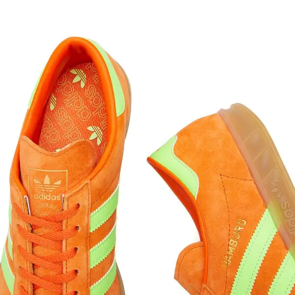 Adidas Hamburg Sneakers - Orange/Solar Green/Gum - 60% Off